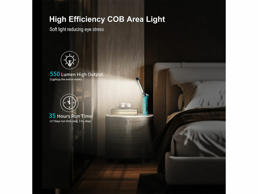 Klarus WL1 Multifunctional Rechargeable Work Light – 550 Lumens, 31 ...