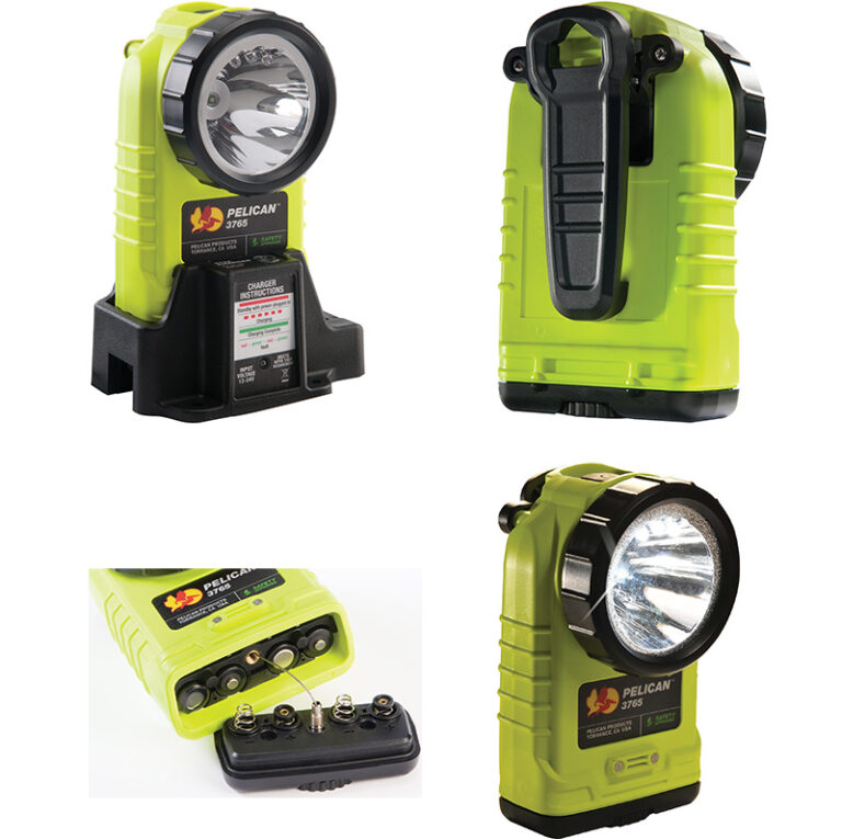 Pelican 3765 LED Rechargeable Right Angle Flashlight – Safety Certified ...