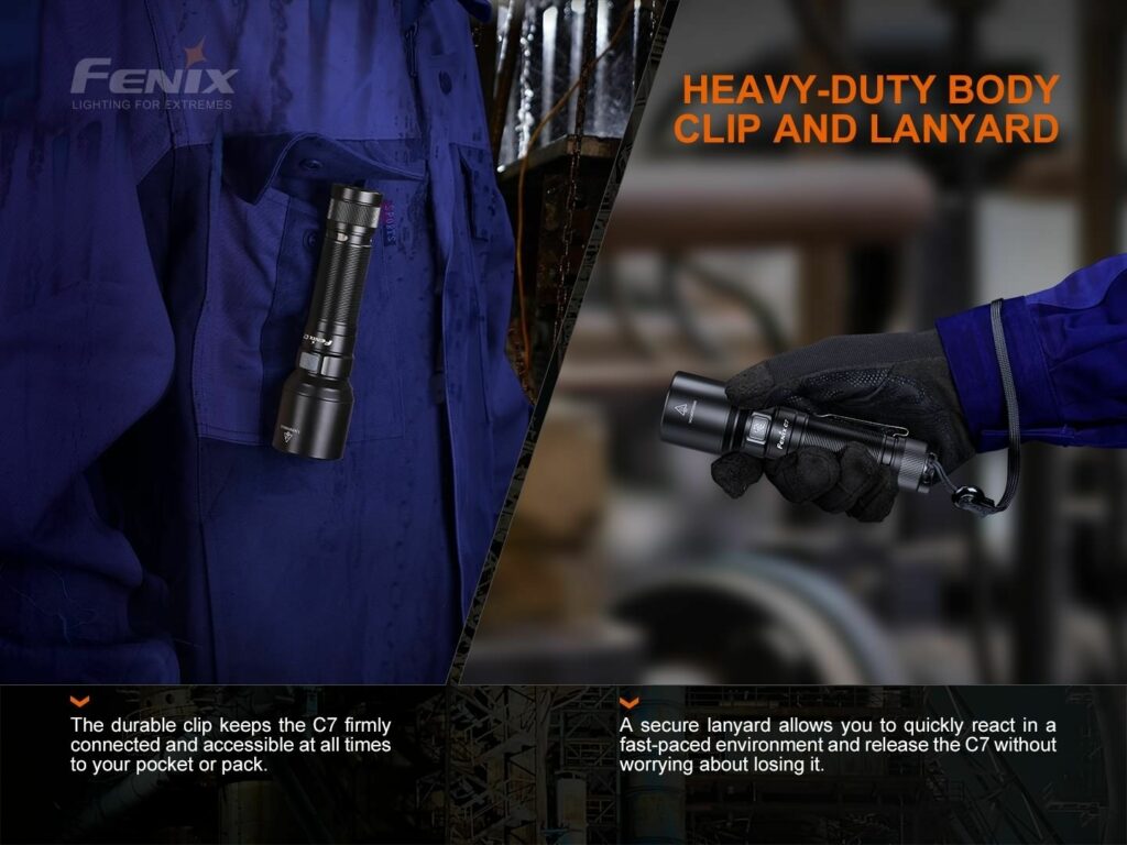 Fenix C7 Rechargeable High Performance Flashlight with Magnetic Base ...