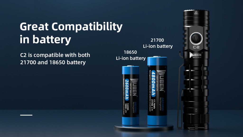 Wuben C2 Rechargeable Power Bank Flashlight – 2000 Lumens, 358 Metres | LED Torch Shop