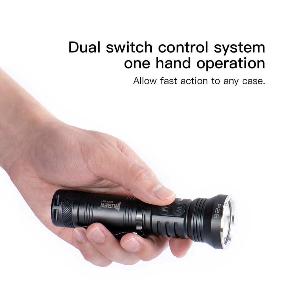 Wuben P26 Dual Light Flashlight with UV Light 365nm and White Light 500 ...
