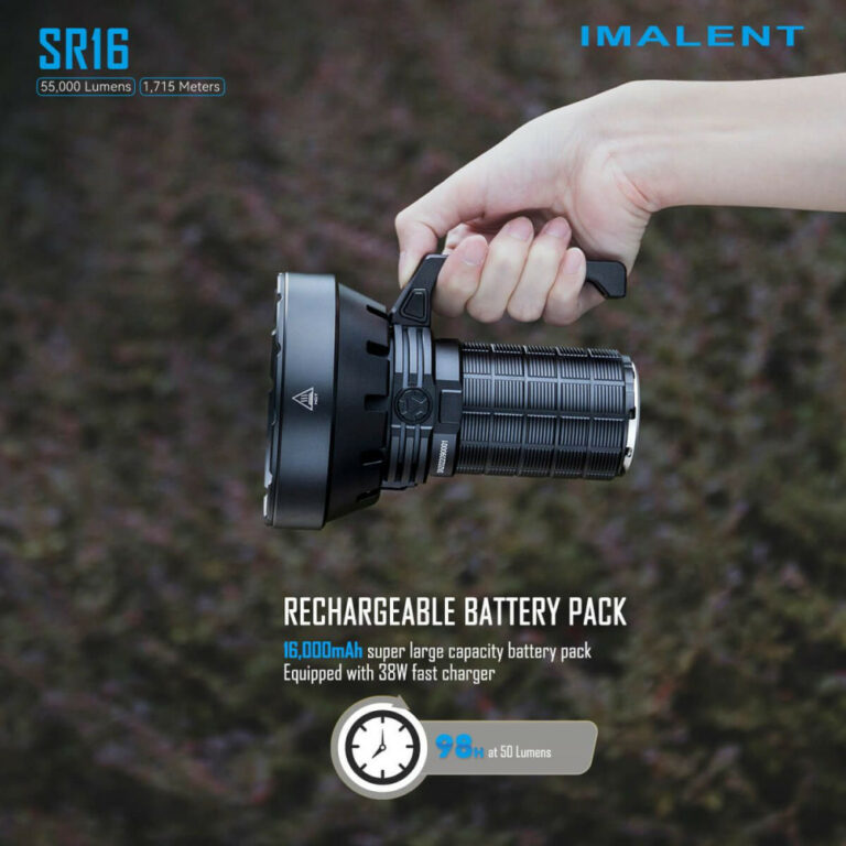 Imalent SR16 Rechargeable Searchlight - 55,000 lumens