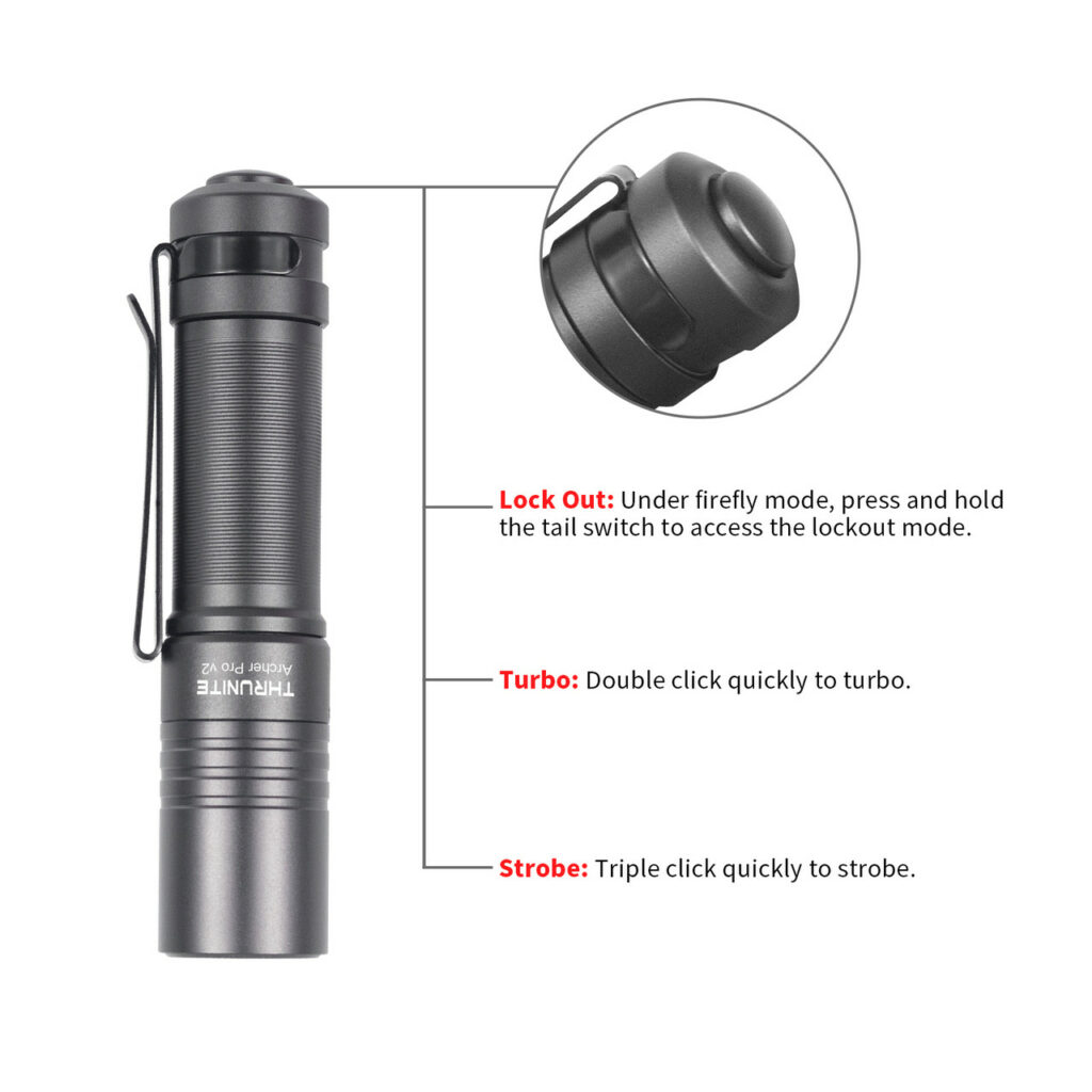 ThruNite Archer Pro V2 Type-C Rechargeable Pocket Flashlight – 950 ...