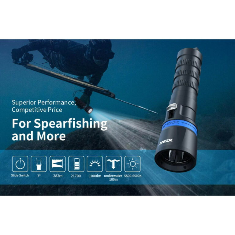 XTAR DS1 Magnetic Slide Switch Diving Light Set – 1000 Lumens | LED ...
