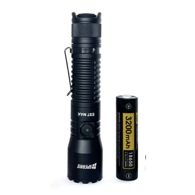 SPERAS EST MAX Rechargeable Flashlight – 2500 Lumens, 279 Metres | LED ...