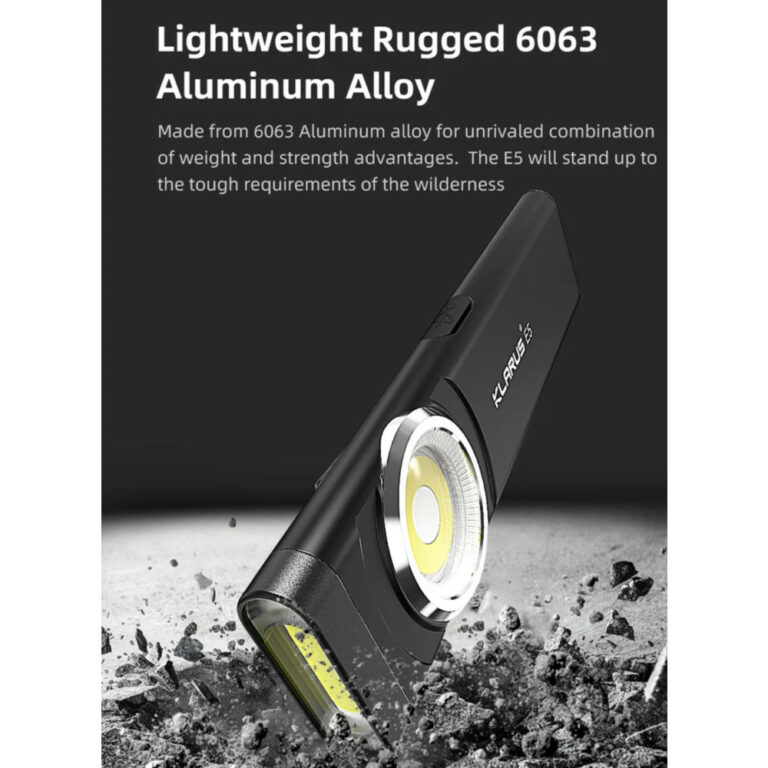 Klarus E5 EDC Rechargeable Tool Light with Magnetic Base – 470 Lumens ...