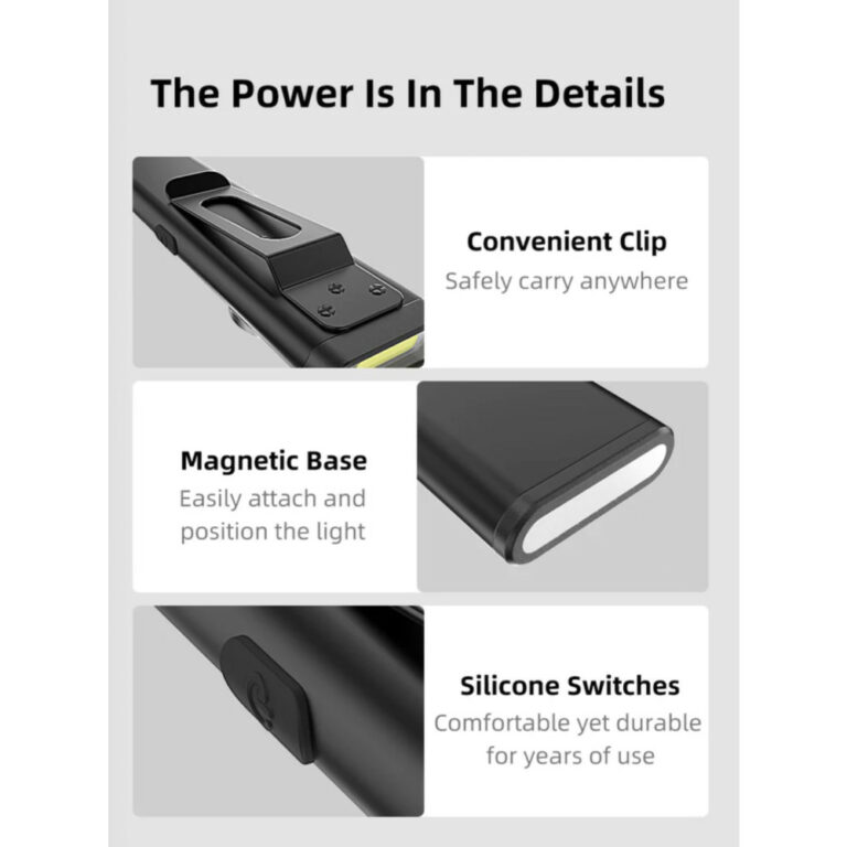 Klarus E5 Rechargeable EDC Tool Light with Magnetic Base – 470 Lumens, 41 Metres | LED Torch Shop