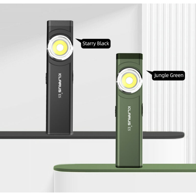 Klarus E5 EDC Rechargeable Tool Light with Magnetic Base – 470 Lumens ...