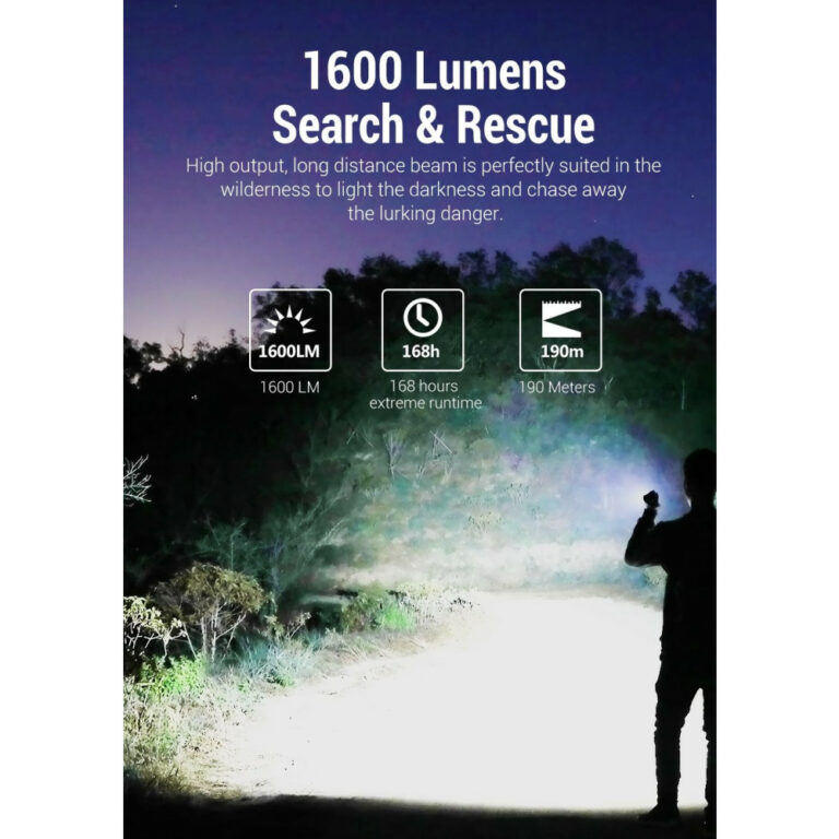 Klarus E2 Rechargeable Deep Carry Pocket Flashlight – 1600 Lumens, 190 ...