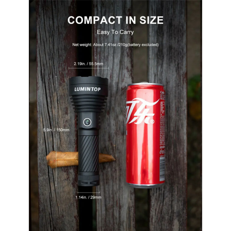 Lumintop GT Mini 5.0 Rechargeable Compact Long Throw Flashlight – 1600 ...