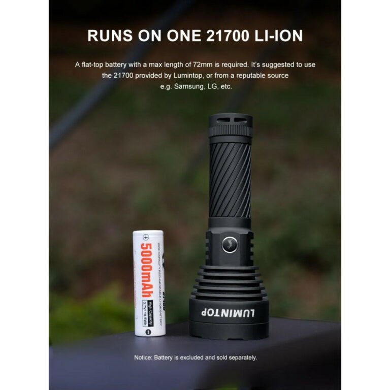 Lumintop GT Mini 5.0 Rechargeable Compact Long Throw Flashlight – 1600 ...