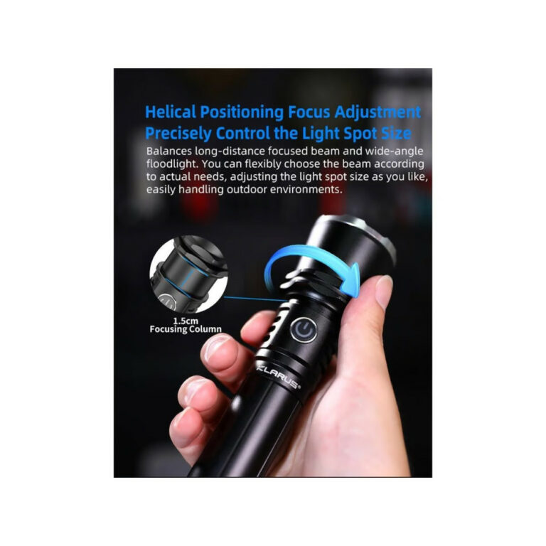 Klarus A3 Rechargeable Zoomable Flashlight – 2200 Lumens, 750 Metres ...