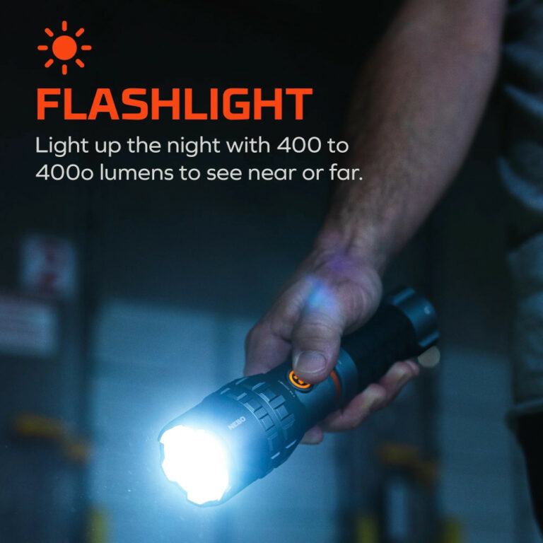 NEBO Slyde King 4K Rechargeable Zoomable Flashlight and Worklight ...