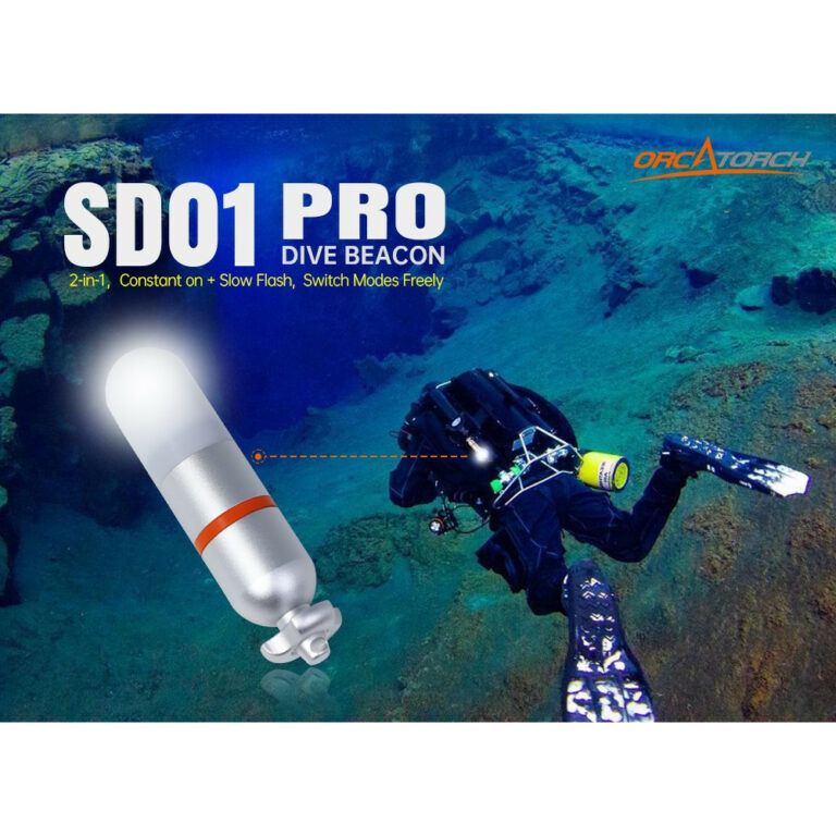 OrcaTorch SD01 PRO Mini Glow Tank Diving Beacon/Signal Light | LED ...