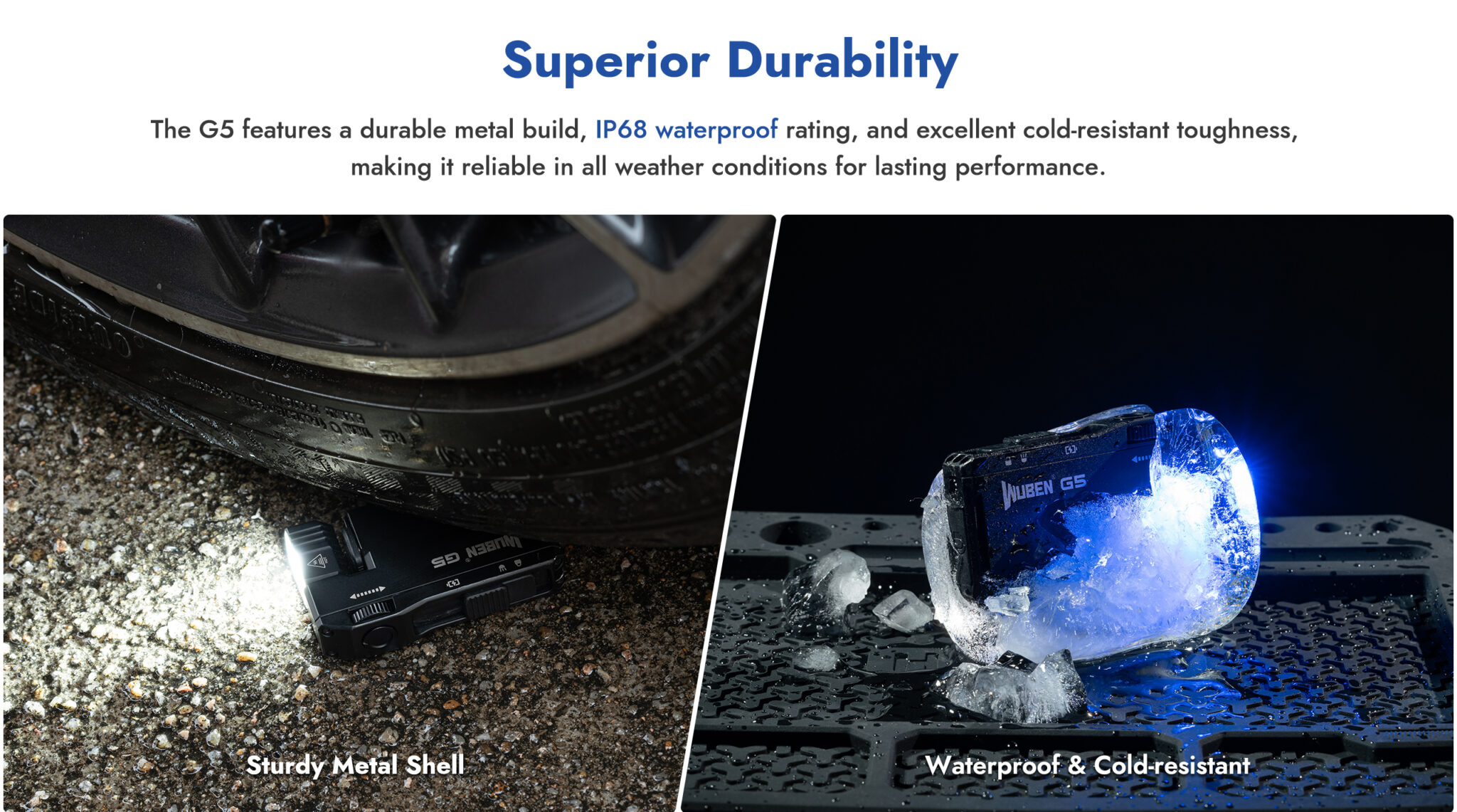 Wuben G5 Ultra Compact Rechargeable Flashlight with RGB LED – 1200 ...